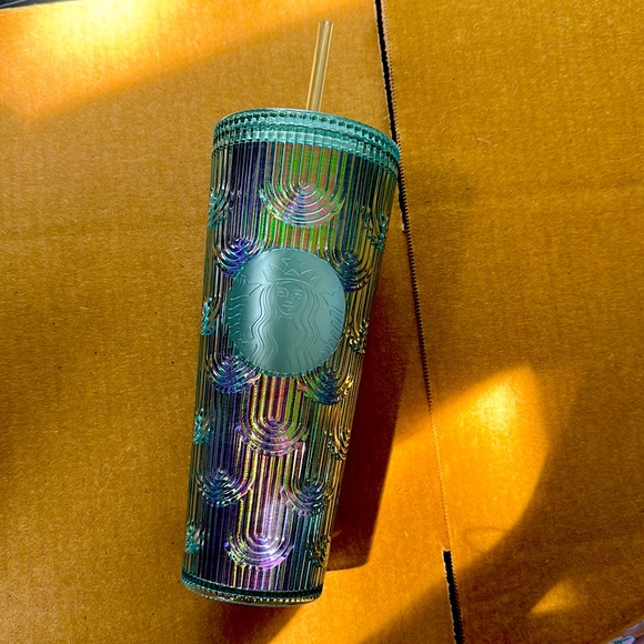 Starbucks | Dining | New Starbucks Blue Iridescent Mermaid Scales Cold ...